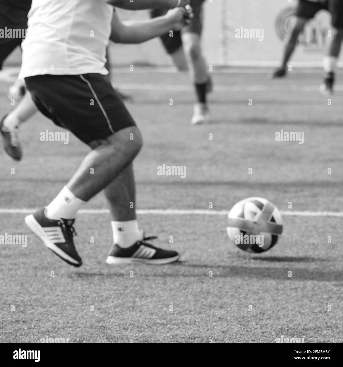 Delhi, India - July 01 2018: Footballers of local football team during ...