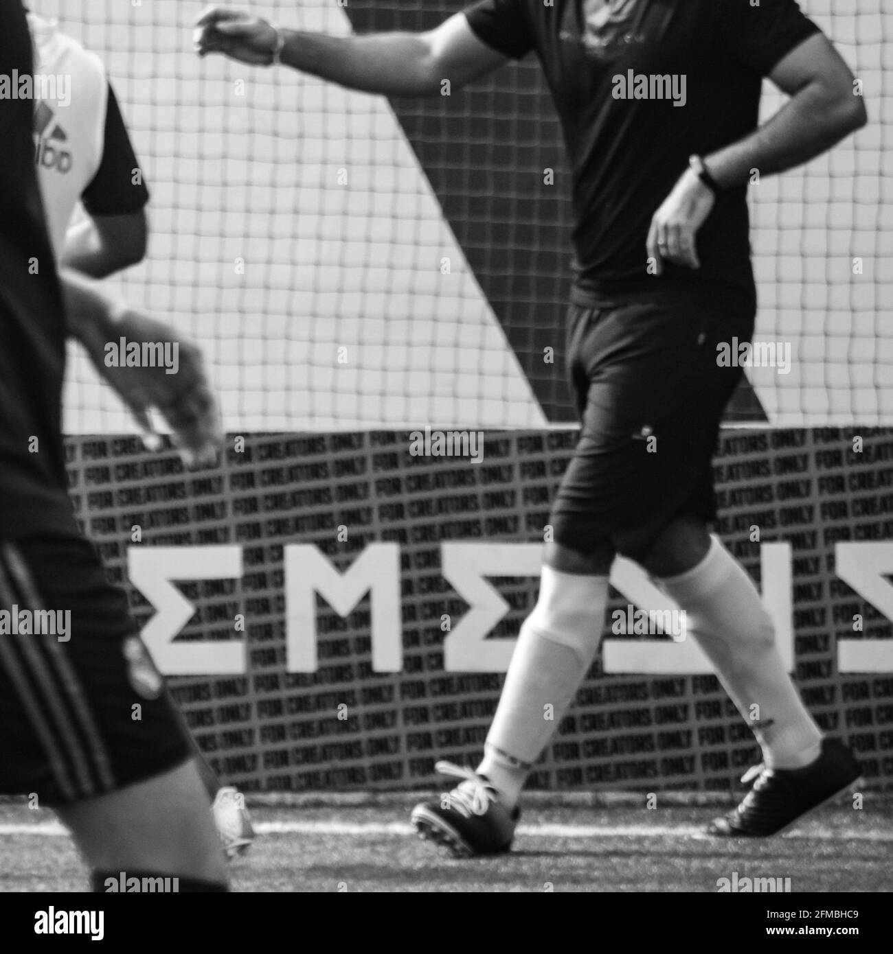 Green grass football field Black and White Stock Photos & Images - Alamy