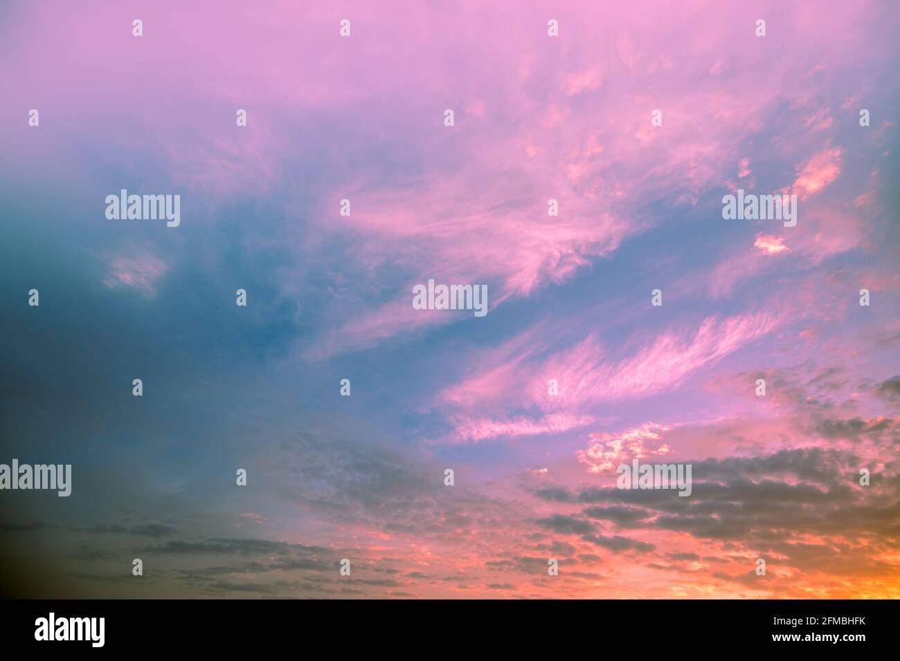 Colorful cloudy sky at sunset. Gradient color. Sky texture. Abstract ...