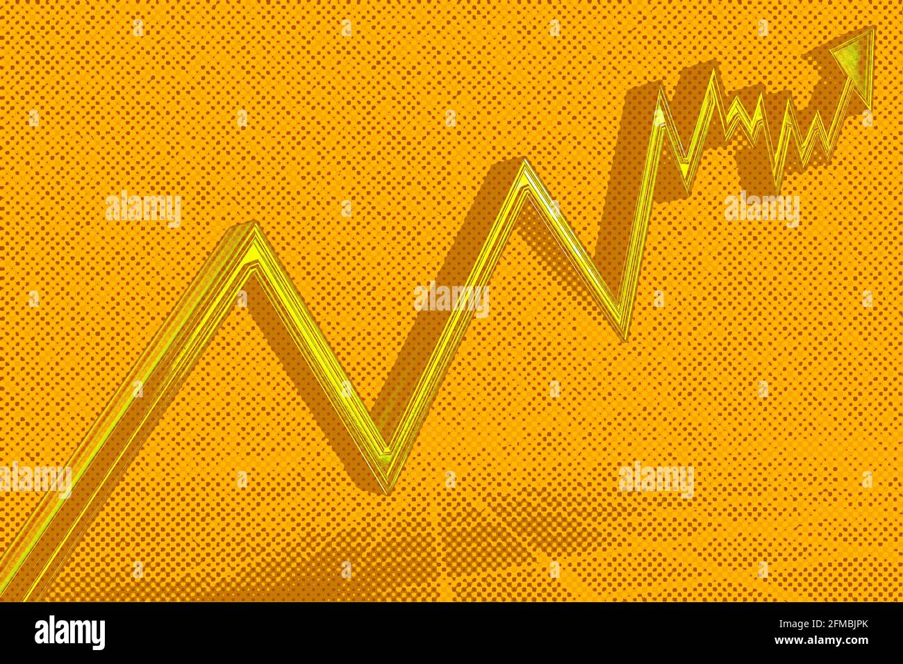 An abstract 3d upward trend line arrow Stock Photo - Alamy
