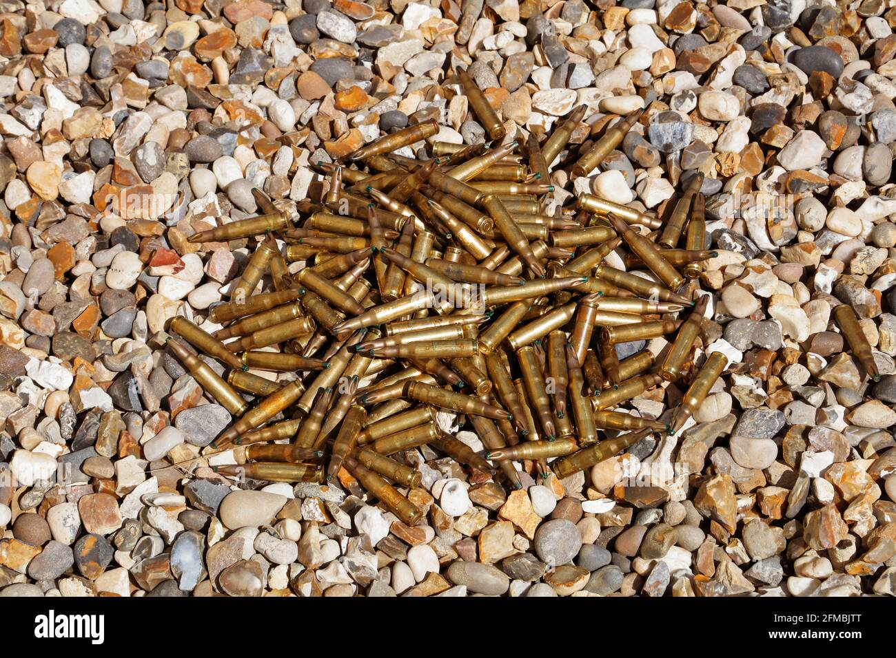 Loose 7.62 x 51mm army L10A1 and L13a1 brass cased blanks for firing ...