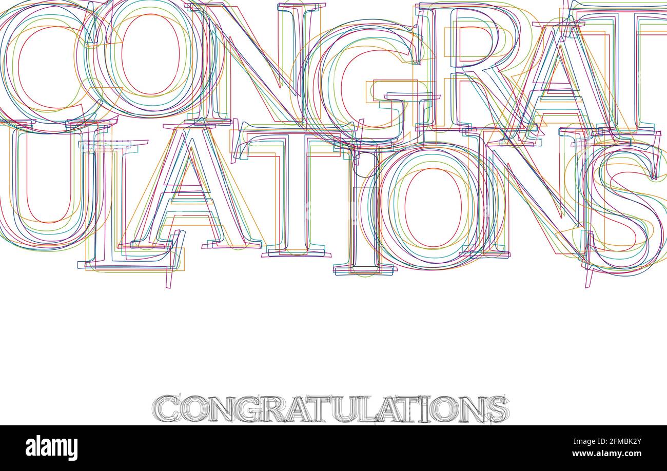 Congratulations drawing Cut Out Stock Images & Pictures - Alamy