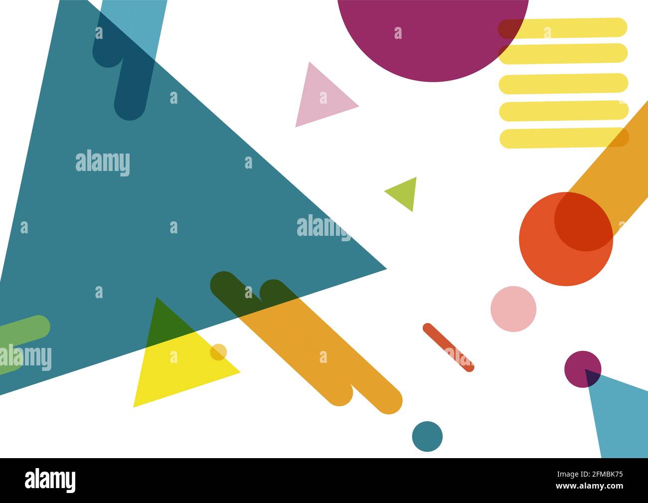 Abstract retro and geometric design background with copy space ...