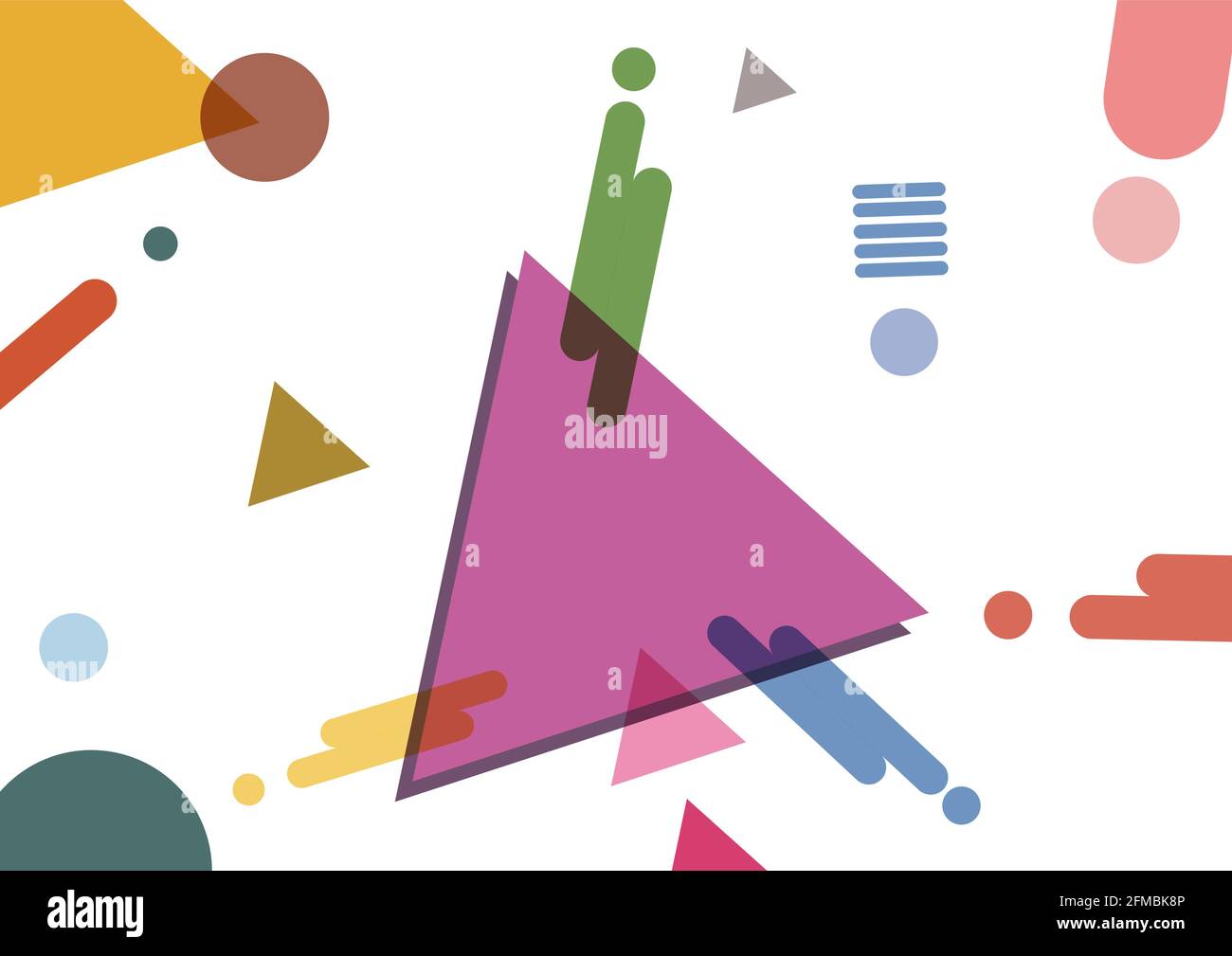 Abstract retro and geometric design background with copy space ...