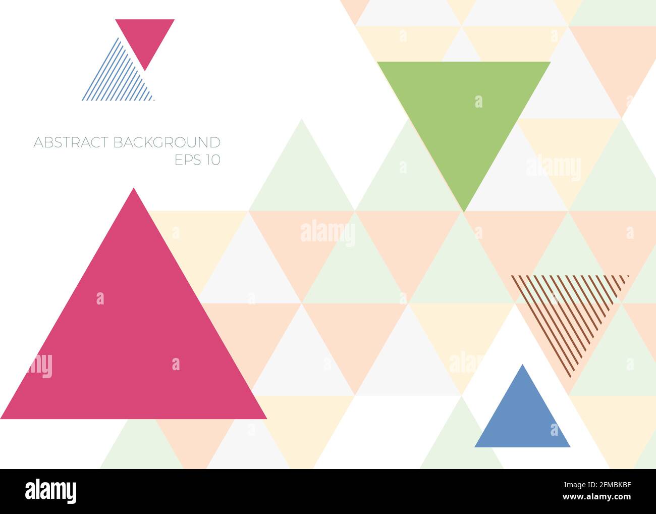 Modern Abstract Geometric Background In Minimalistic Style With Triangular Shapes Vector Flat