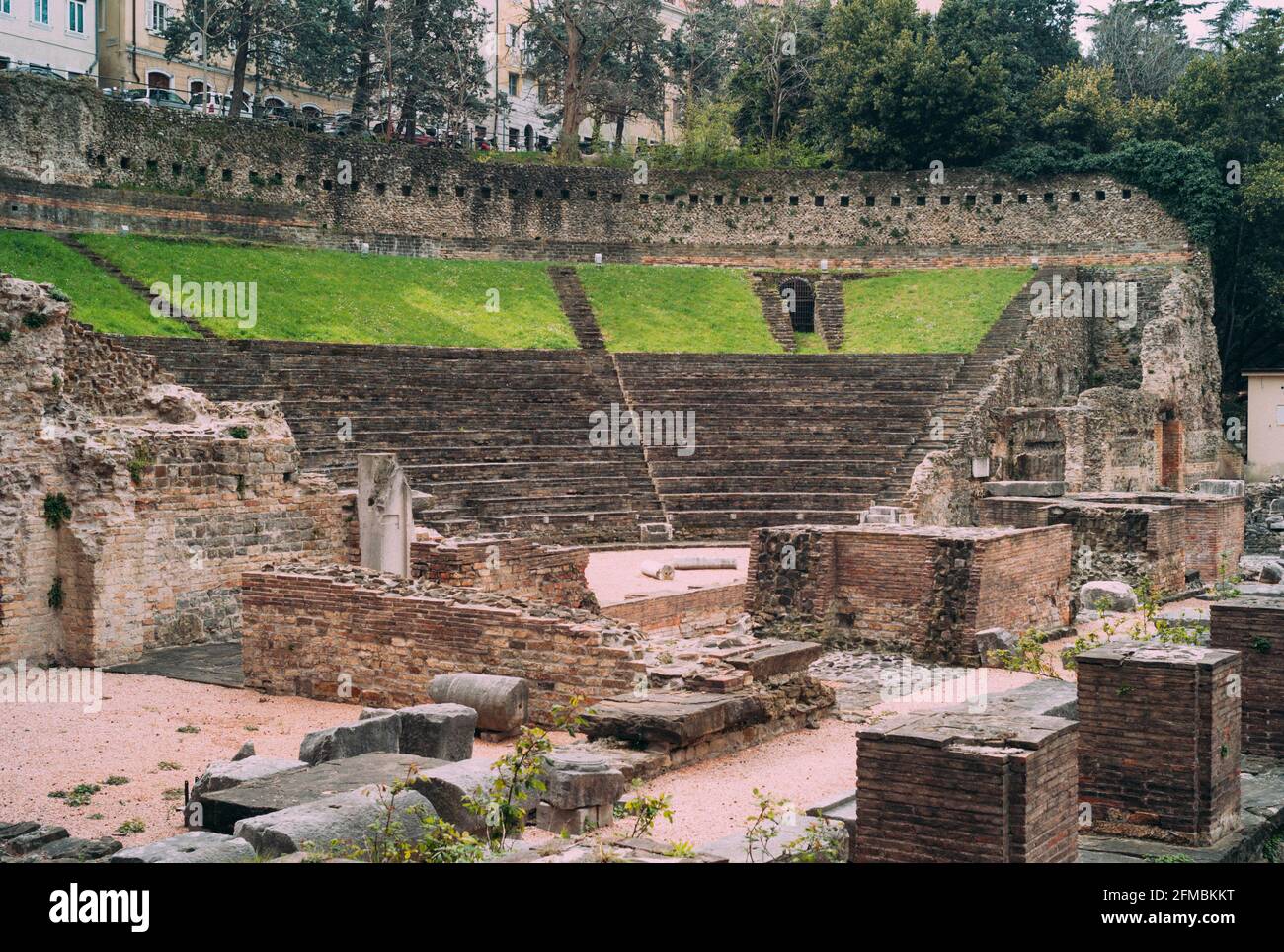 Teatro Romano Roman Theatre, an Ancient Amphitheatre in Trieste, Friuli ...
