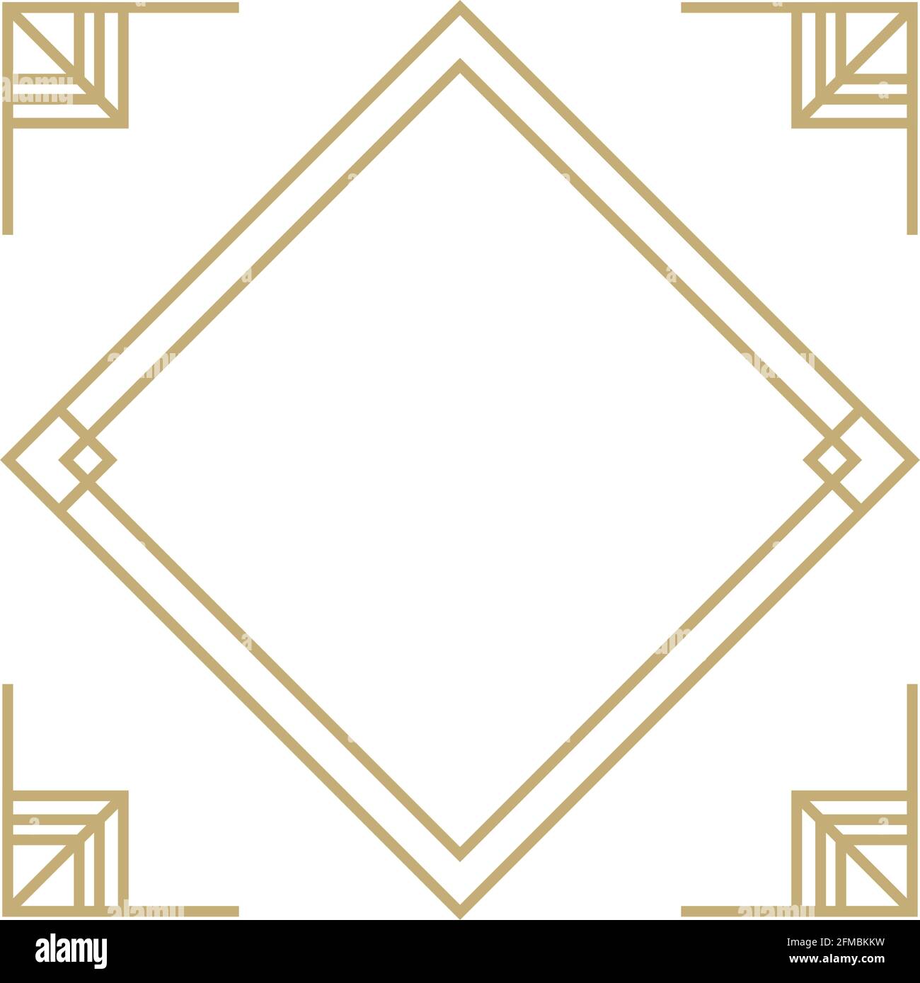 Gold Deco Border Clip Art