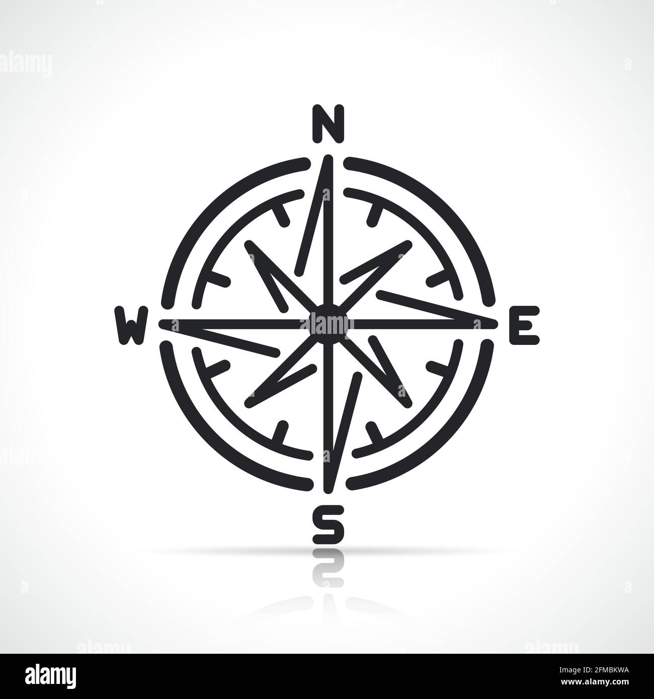 Compass Rose Icon Simple