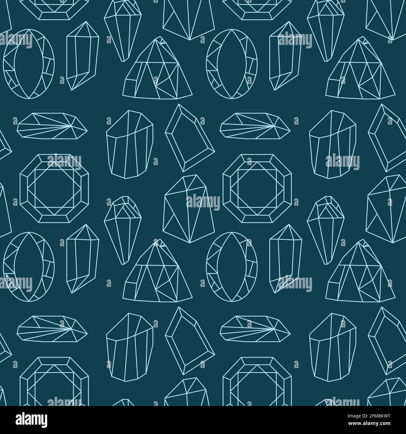 decorative crystals seamless pattern design Stock Vector Image & Art ...