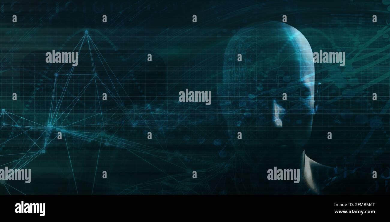 Technology Network with Futuristic Graph Chart Concept Stock Photo - Alamy