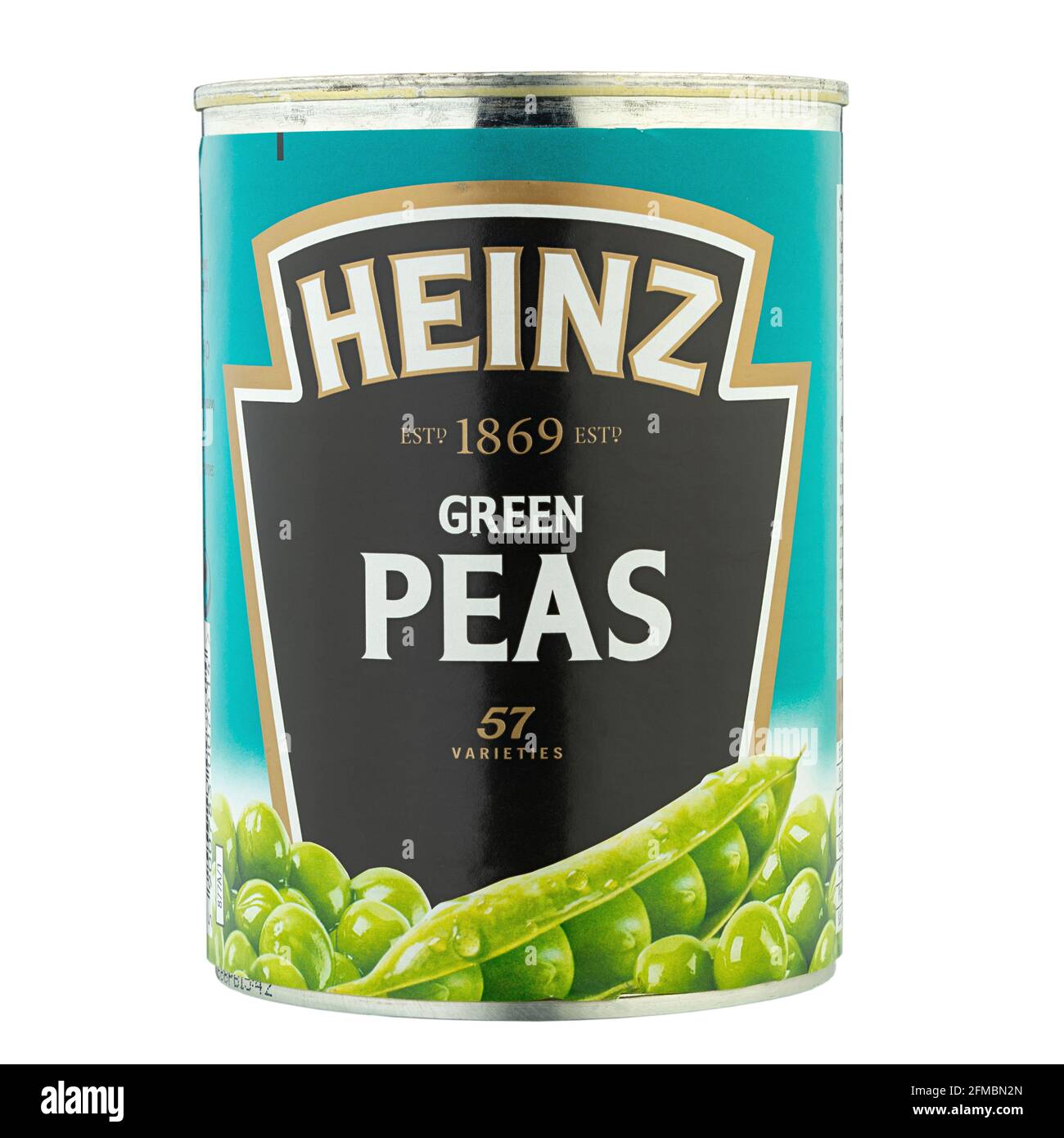 KYIV, UKRAINE - May 04, 2021: Can canned green peas HEINZ isolated on ...