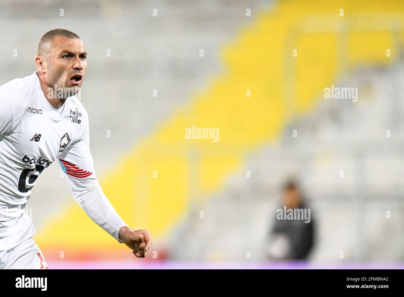 Lille Turkish forward Burak Yilmaz celebrates after scoring a goal ...