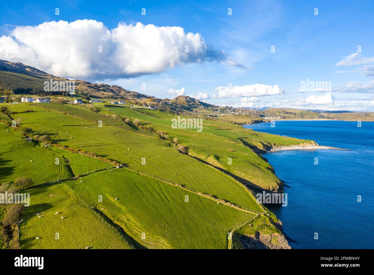 Aerial view of the beautiful Donegal coast by Largy at the secret ...