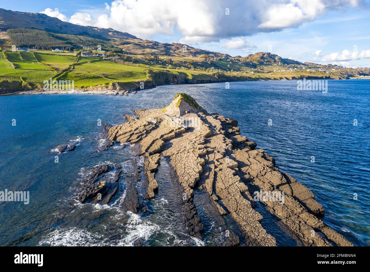 Aerial view of the beautiful Donegal coast by Largy at the secret ...