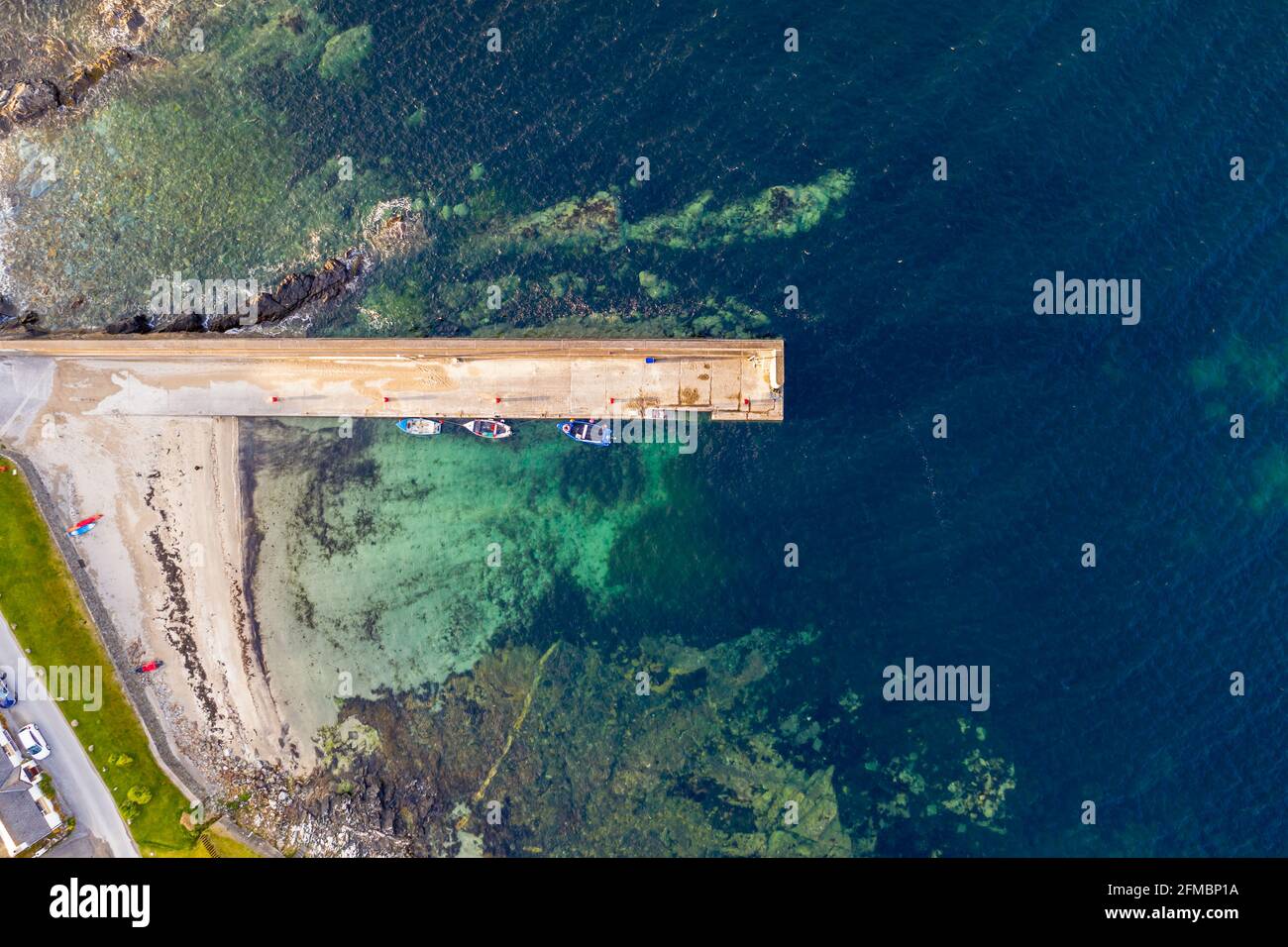 Aerial view of Portnoo harbour in County Donegal, Ireland Stock Photo ...