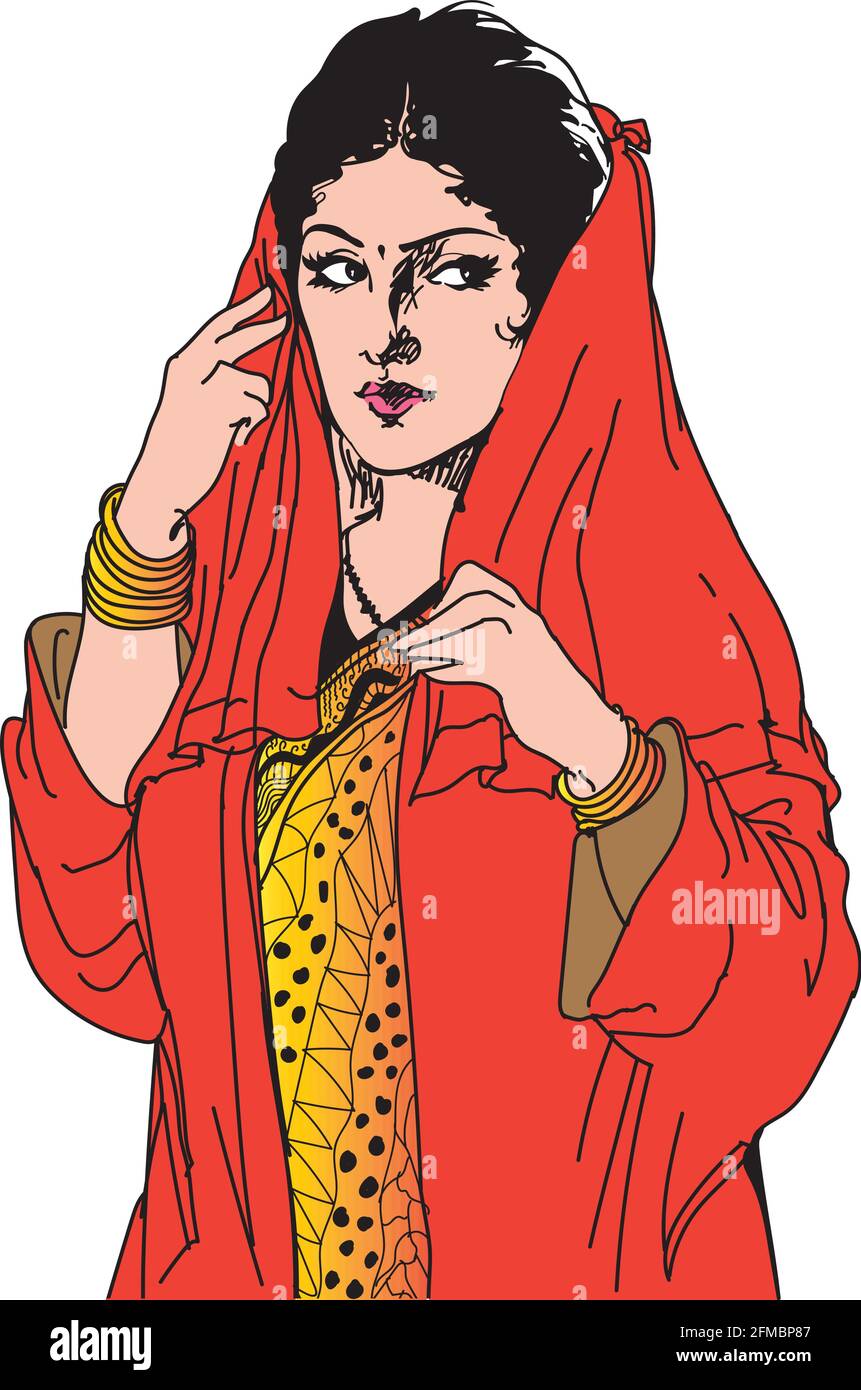 East indian princess Stock Vector Images - Alamy