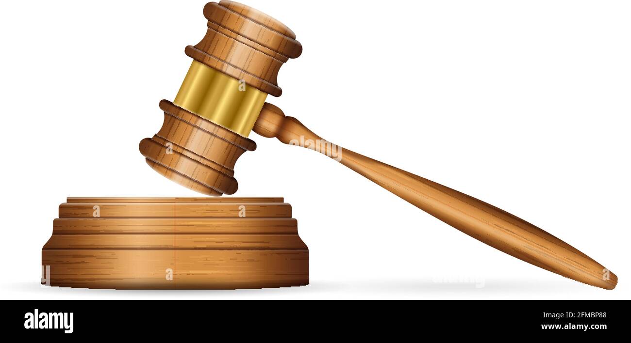 Gavel on a white background. Vector illustration Stock Vector Image ...