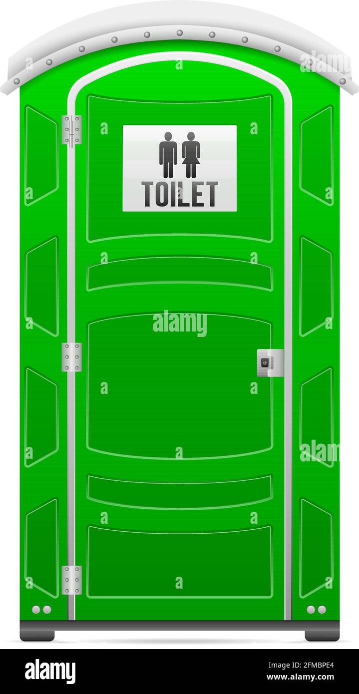 Portable restroom on a white background. Vector illustration Stock ...