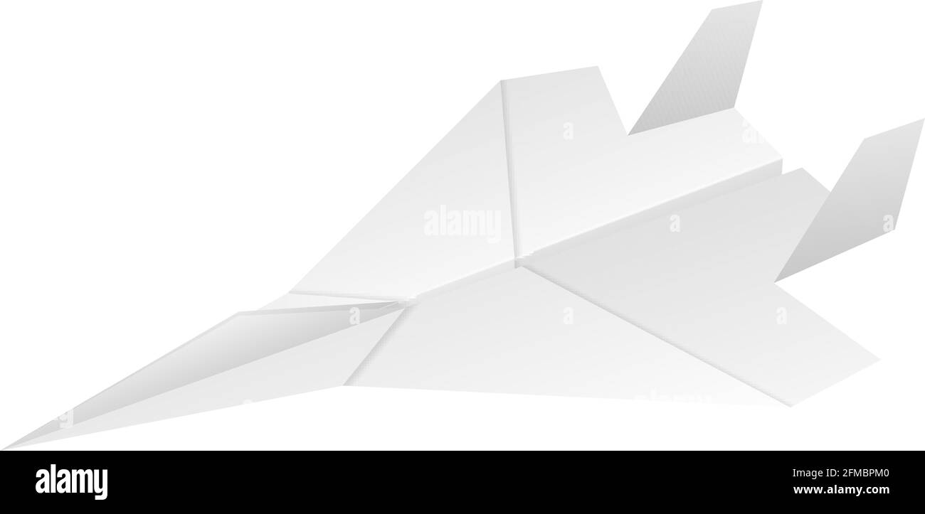 Paper airplane on a white background. Vector illustration Stock Vector ...