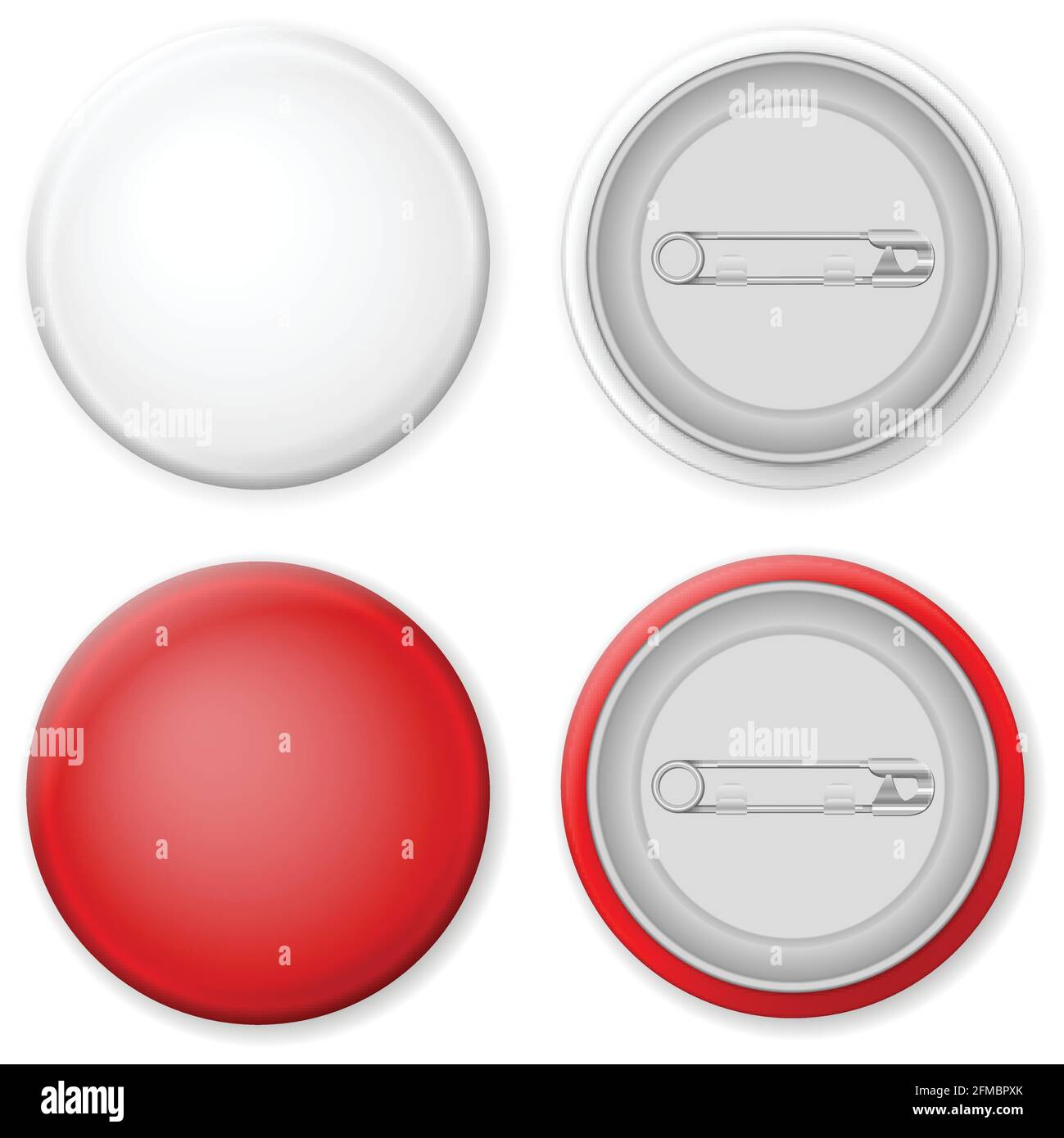 Badge pin set on a white background. Vector illustration Stock Vector ...