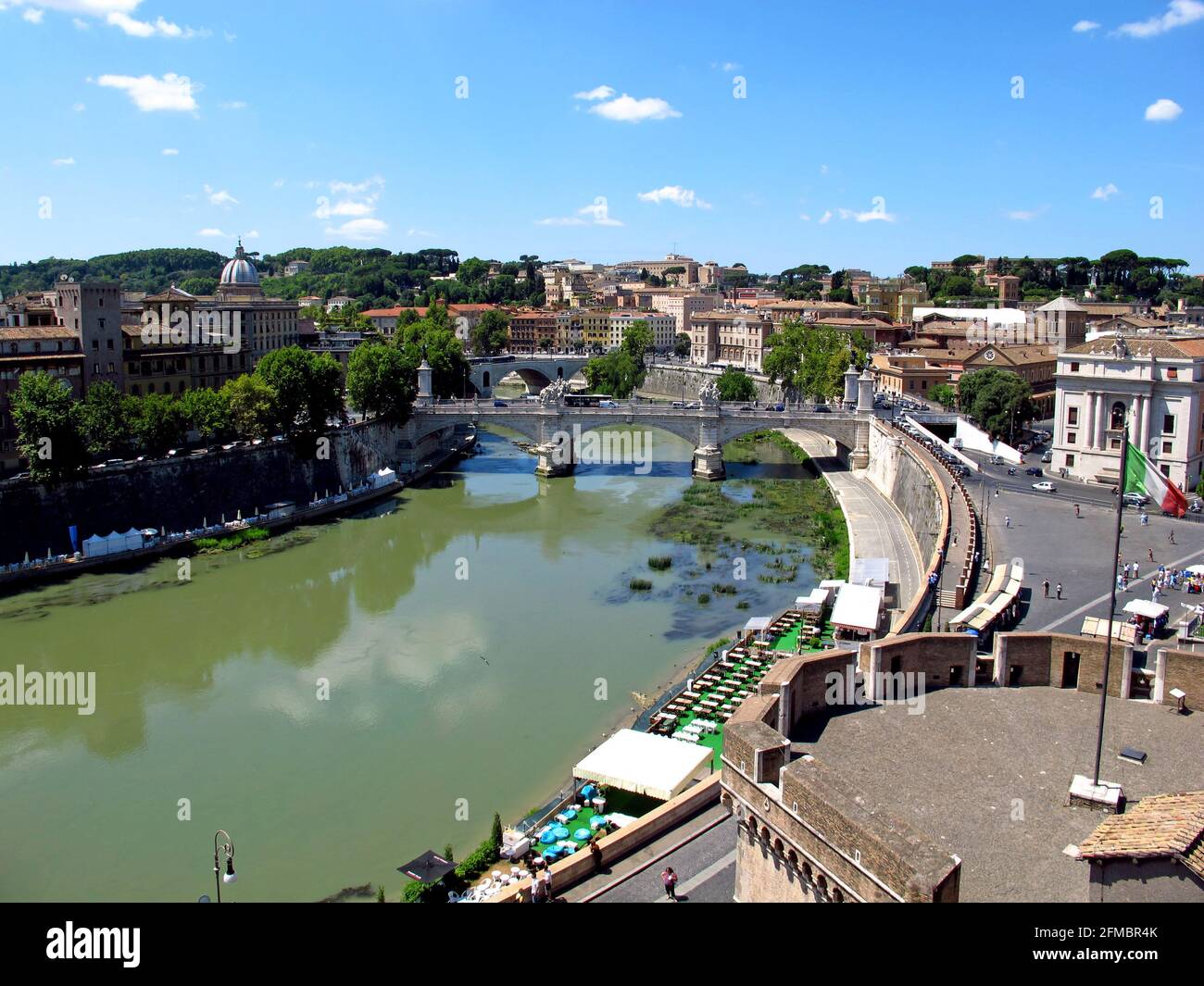 The bridge through Tiber, Rome, Italy Stock Photo - Alamy