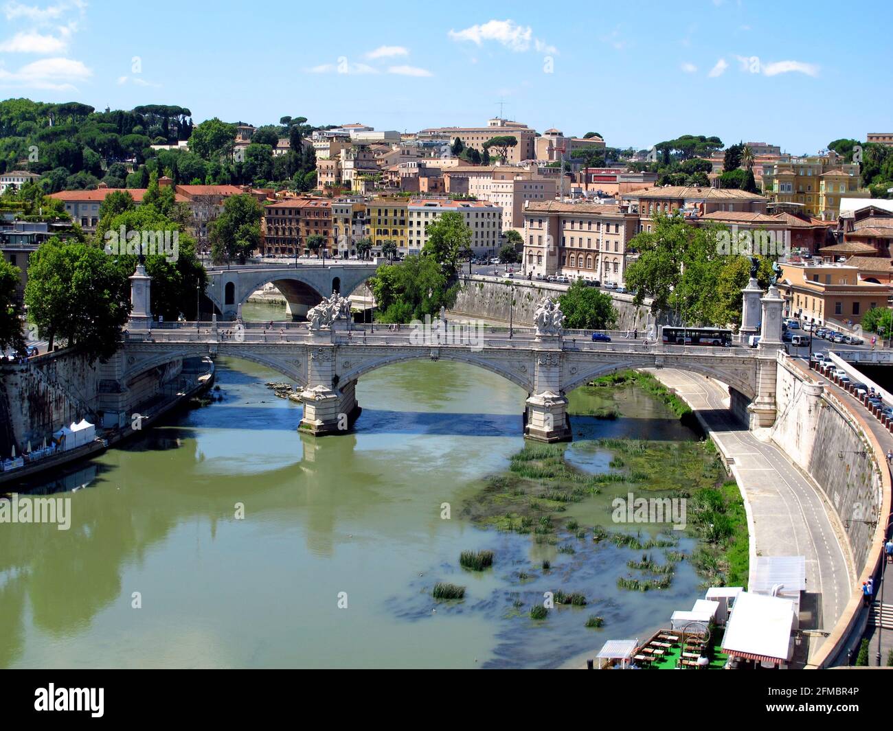 The bridge through Tiber, Rome, Italy Stock Photo - Alamy