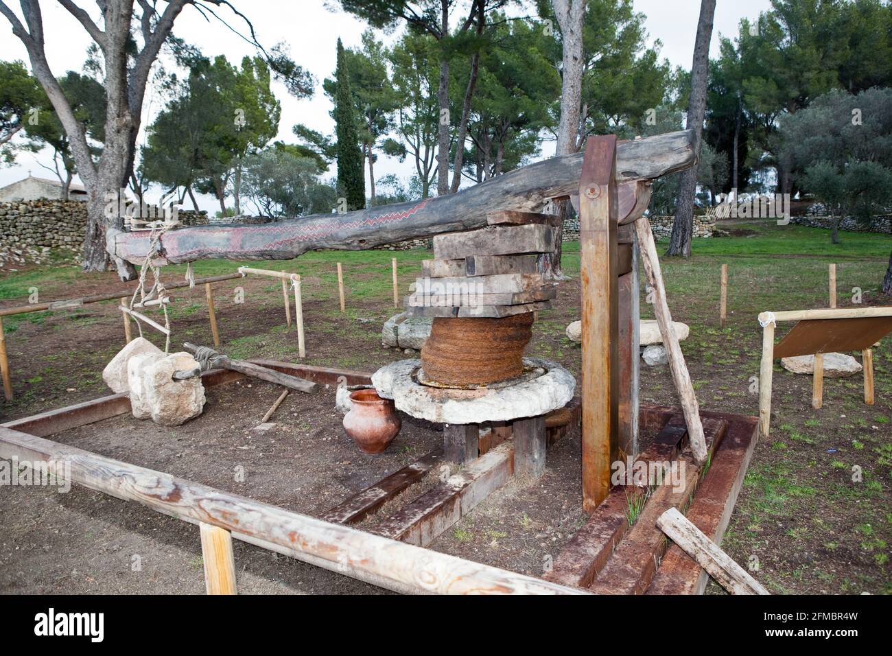 Roman olive press hi-res stock photography and images - Alamy