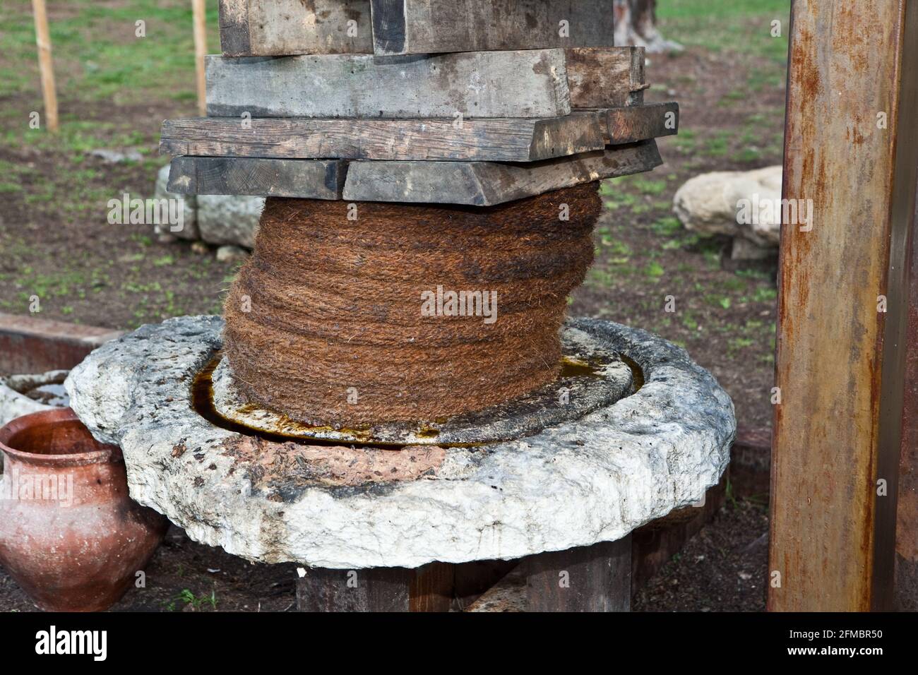 Roman olive press hi-res stock photography and images - Alamy
