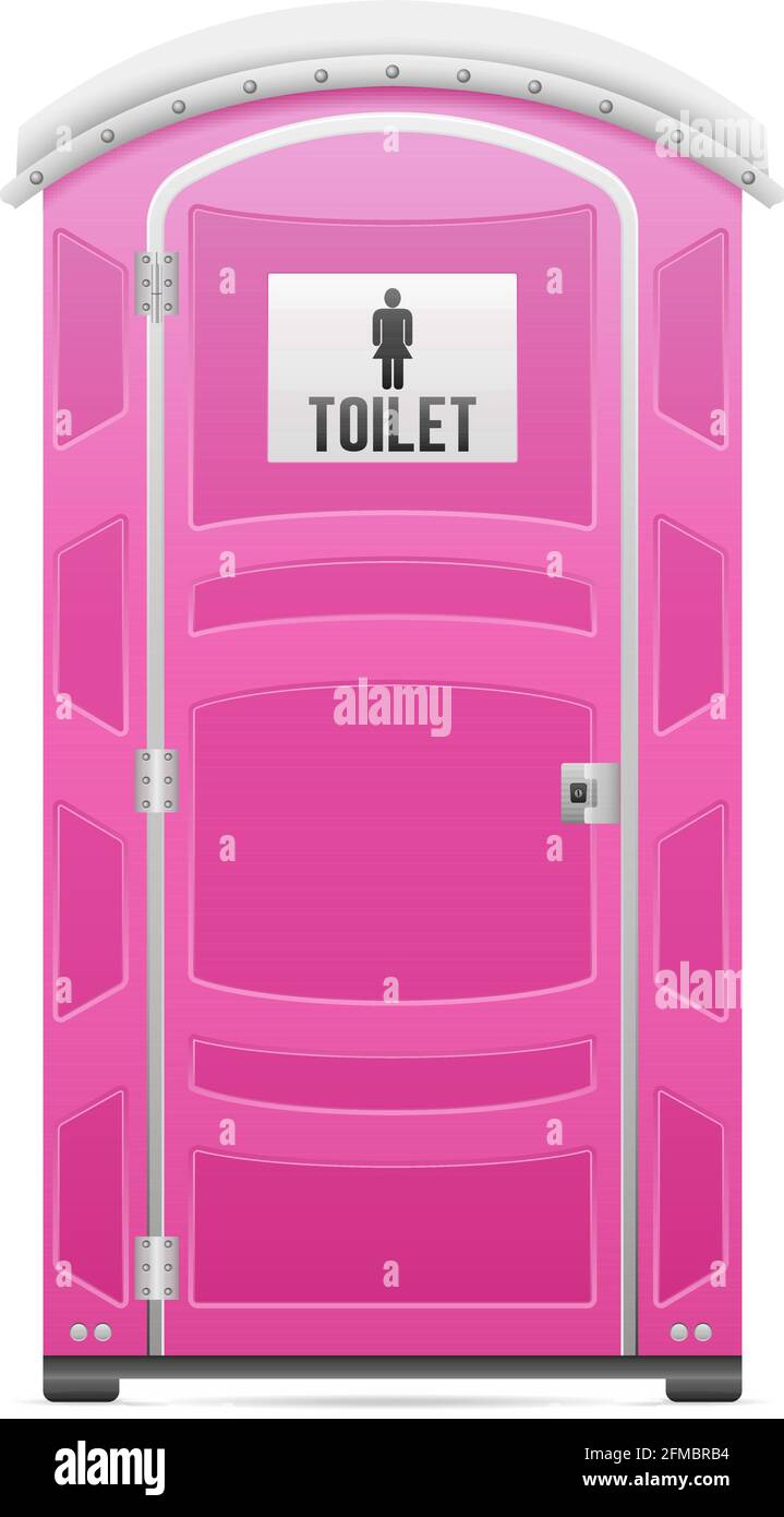 Portable restroom on a white background. Vector illustration Stock ...