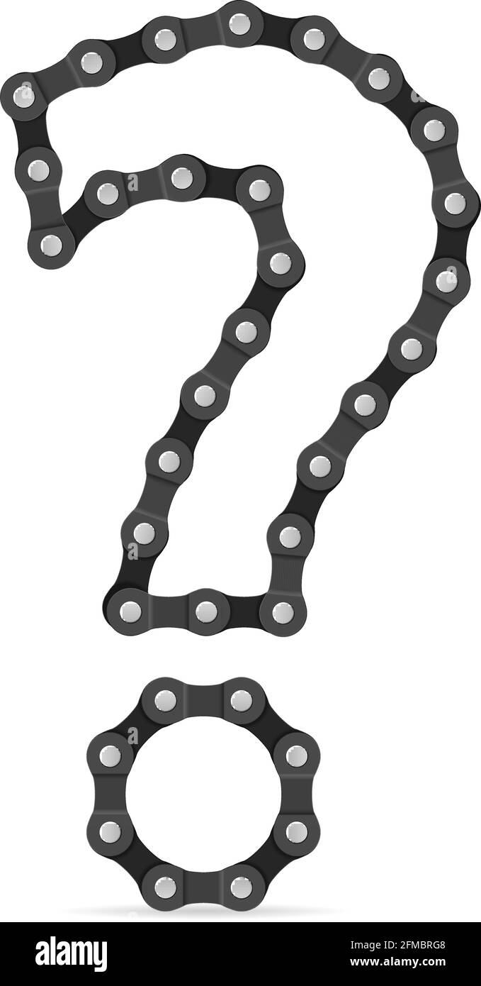 Question symbol formed by bike chain. Vector illustration Stock Vector ...