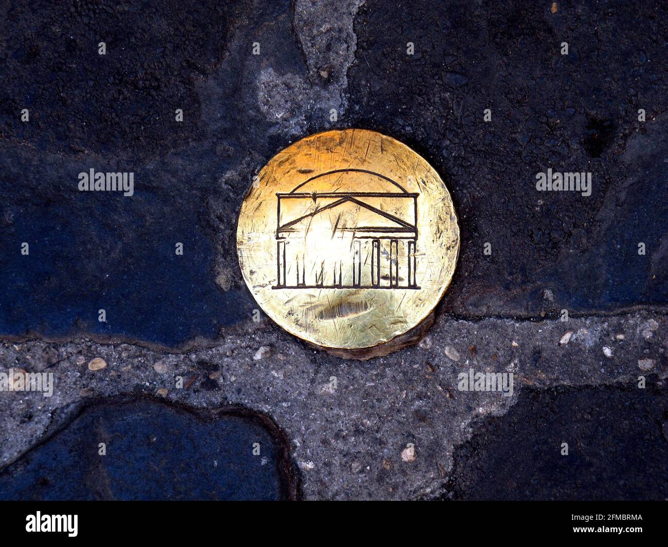 The stone road near Pantheon in Rome, Italy country Stock Photo - Alamy