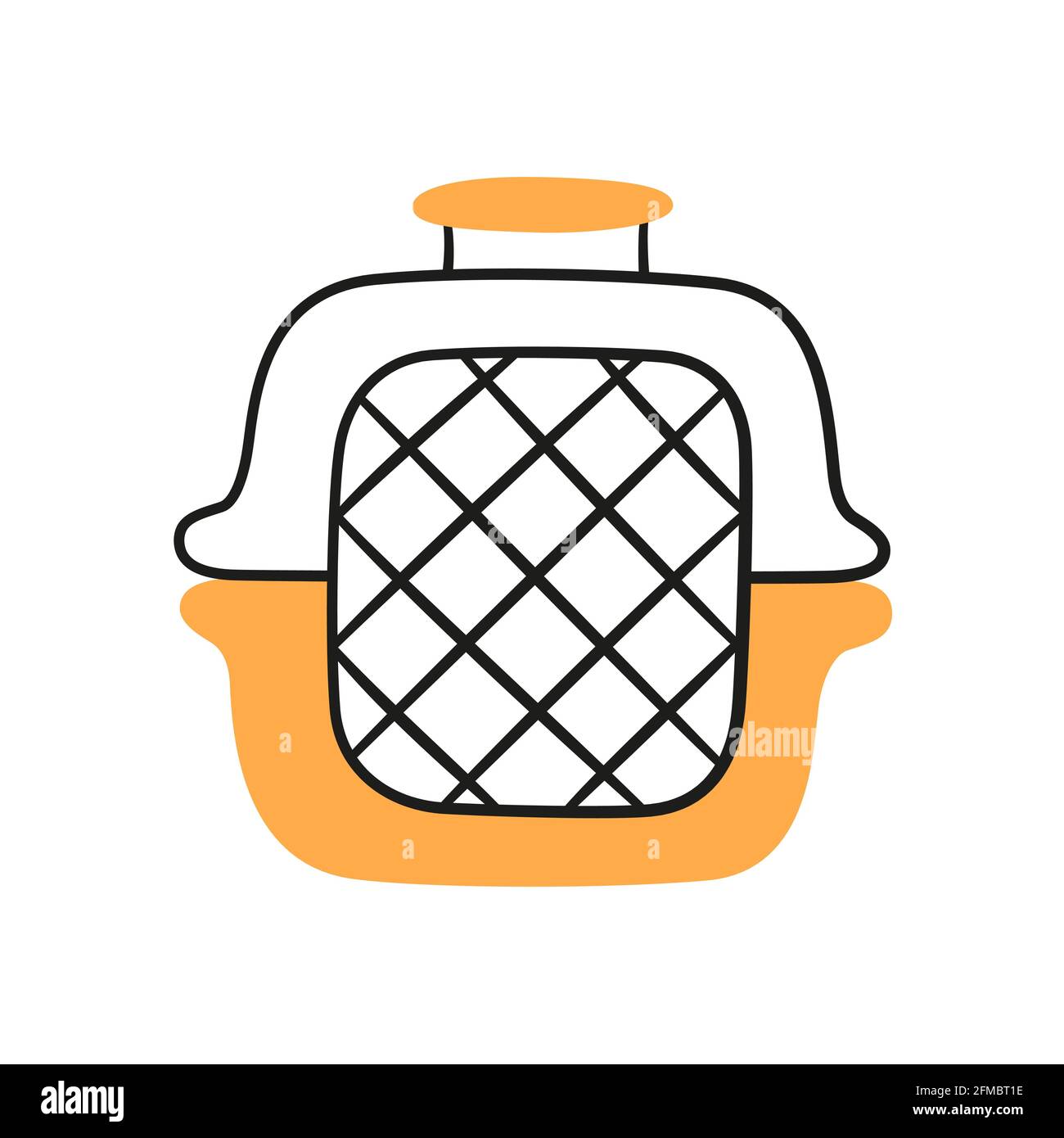 Pet carrier in doodle style. Bag for cats and dogs. Isolated hand drawn ...