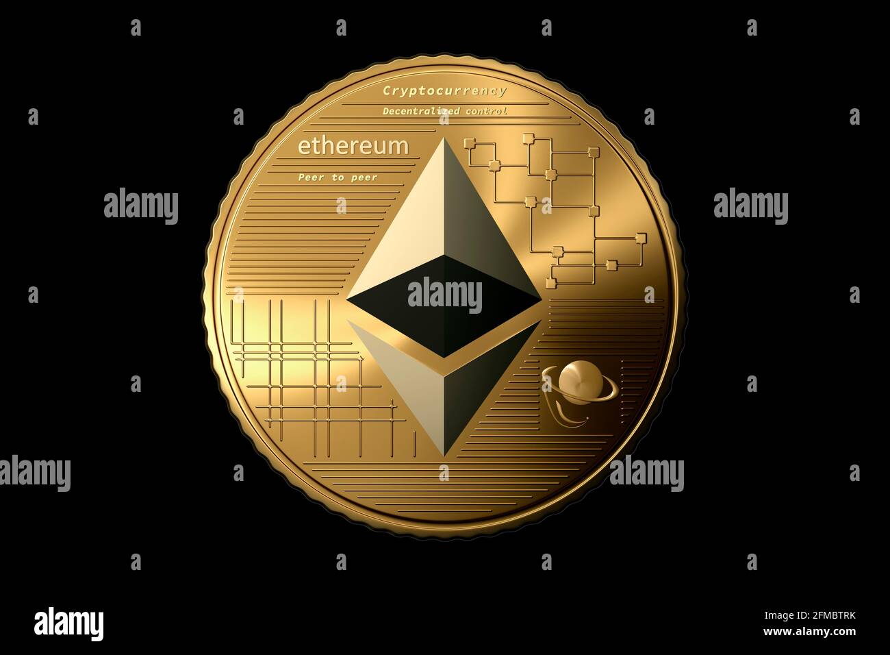 Ethereum cryptocurrency, conceptual illustration Stock Photo - Alamy