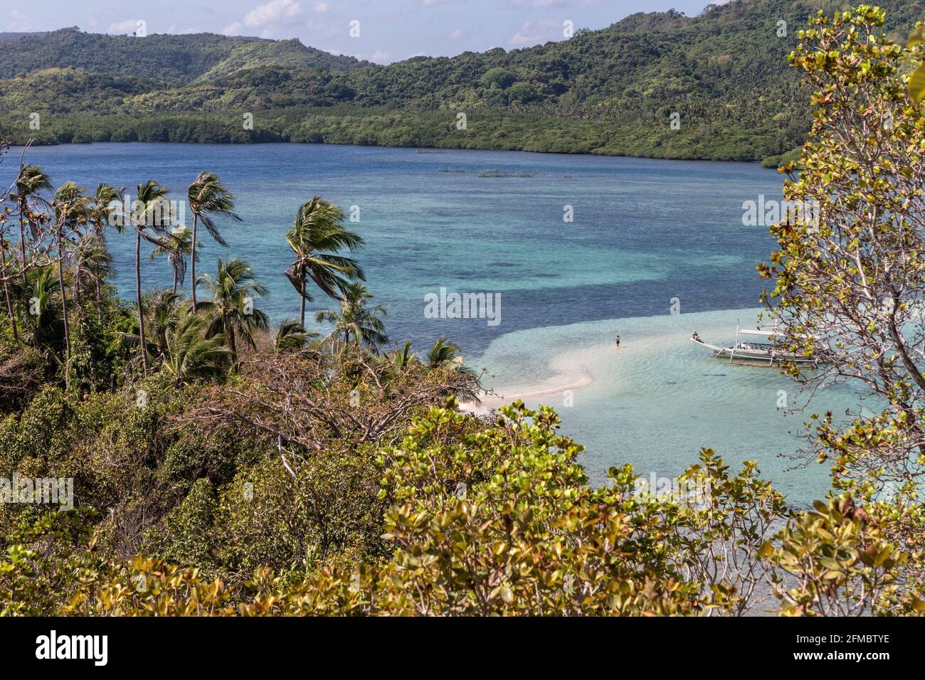 Snake Island, aka Vigan Island, showing sand bar, El Nido, Palawan ...