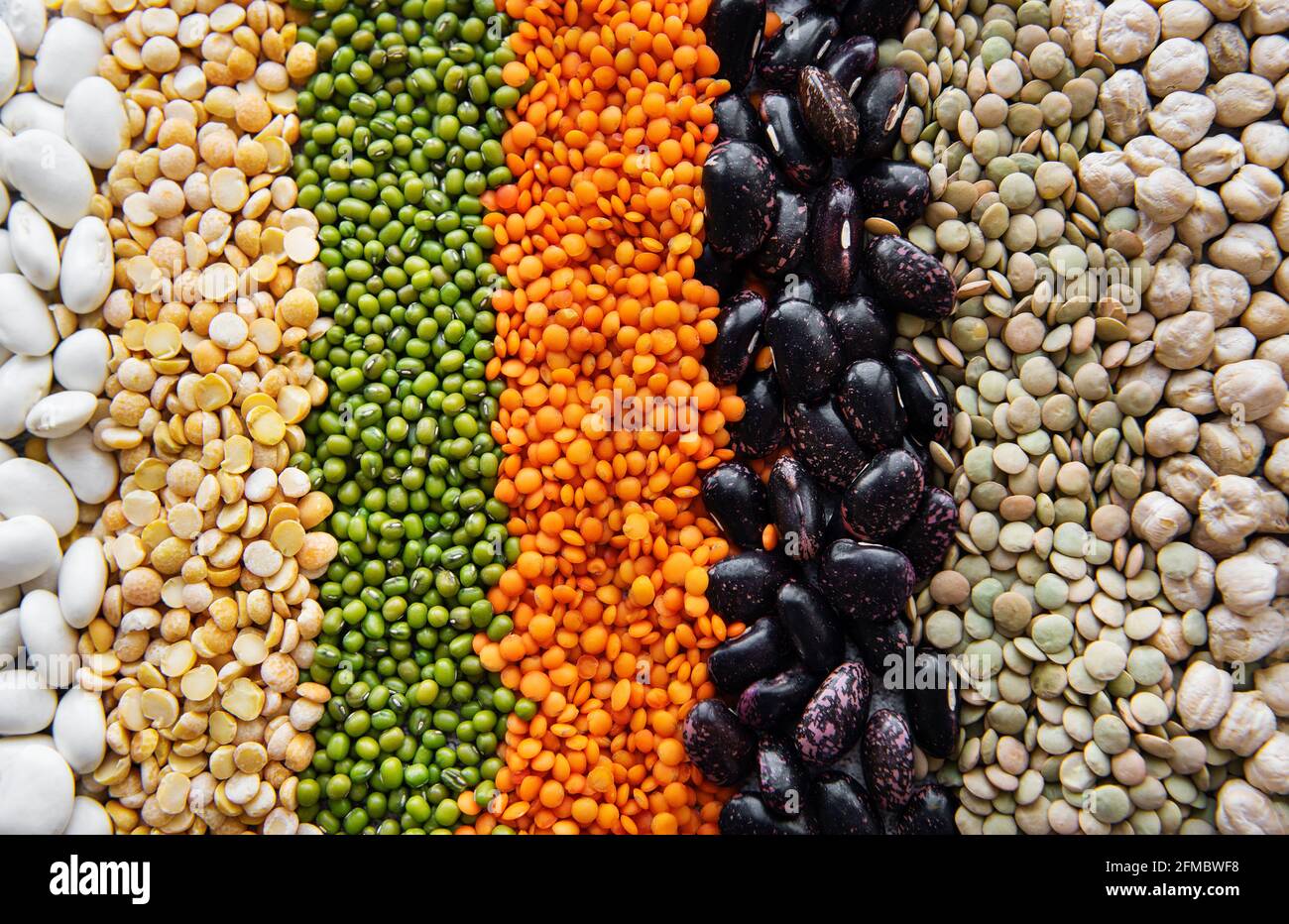 Food natural background made with different legumes Stock Photo - Alamy