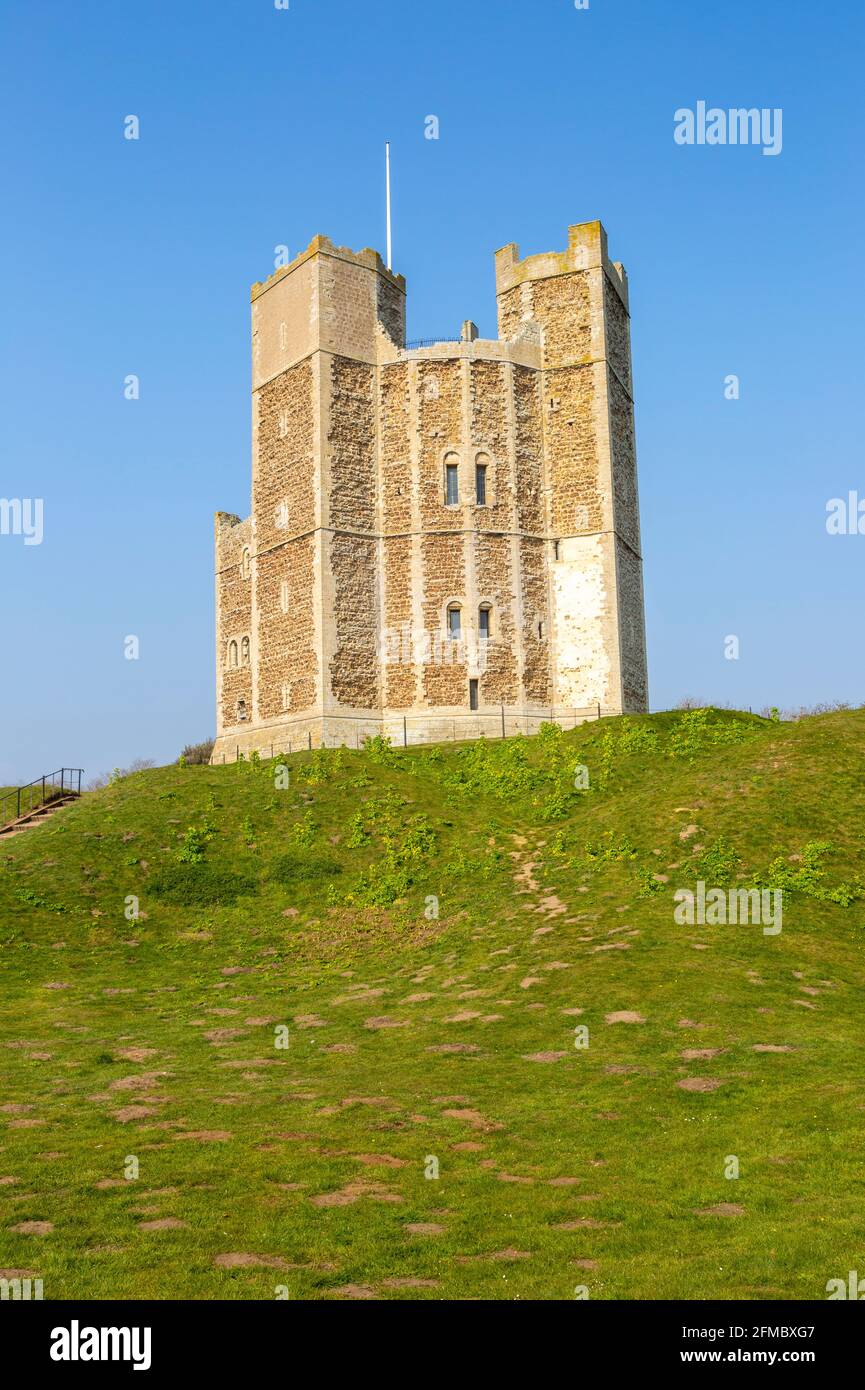 Historic Keep of 12th century Orford Castle, Suffolk, England, UK Stock ...