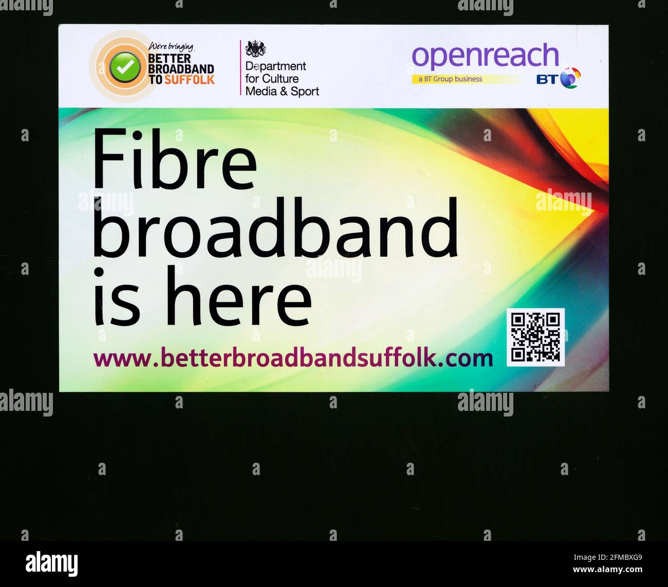 Openreach fibre broadband is here sign hi-res stock photography and ...