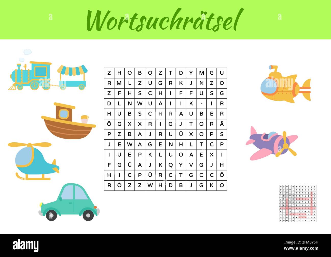 Wortsuchrätsel - Word search puzzle. Kids activity worksheet colorful ...