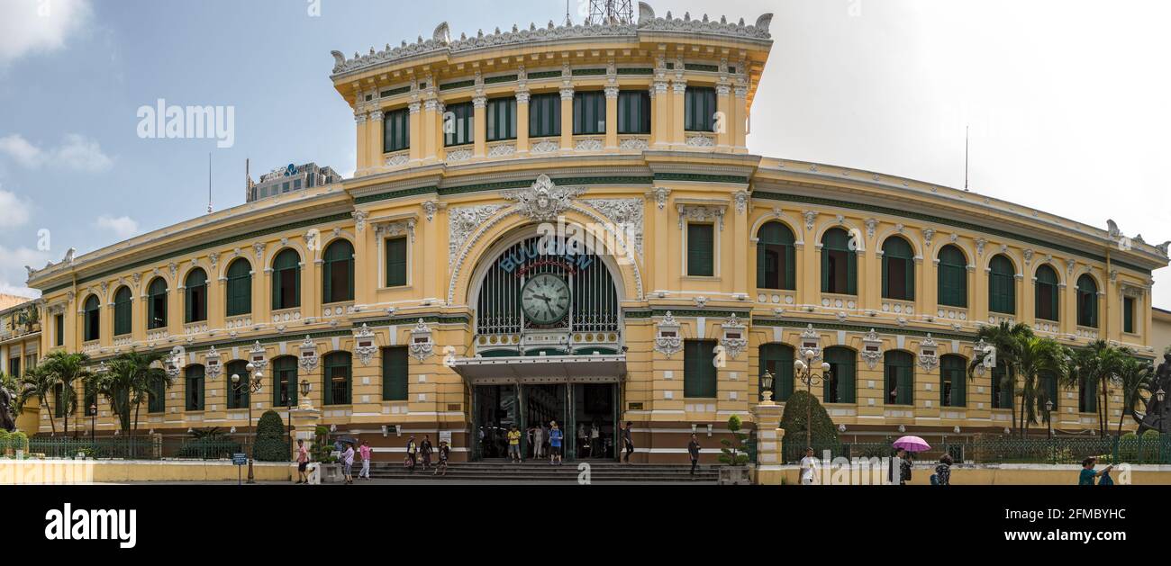 Neoclassical designed Central Post Office, Ho Chi Min City, Saigon ...