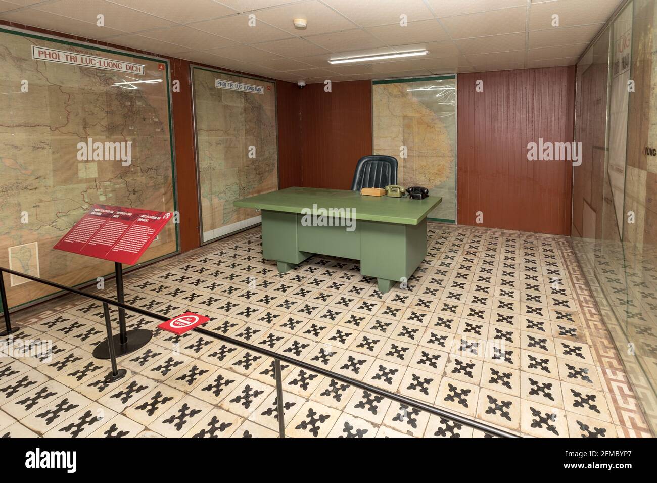 President's War Room, Bunker in basement, Reunification Palace (museum ...