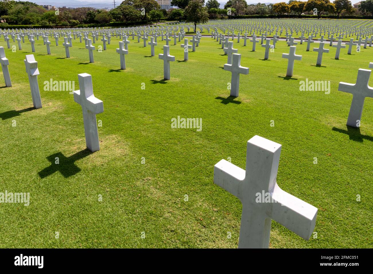 Graves and headstones, The Manila American Cemetery and Memorial ...