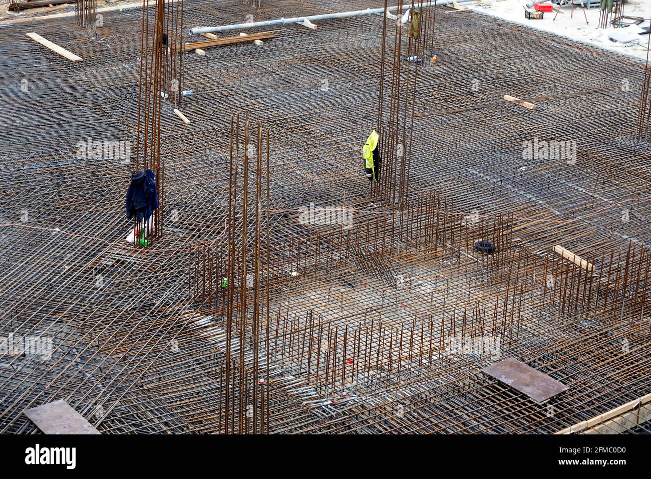 Framework for the concrete foundation of new building Stock Photo - Alamy
