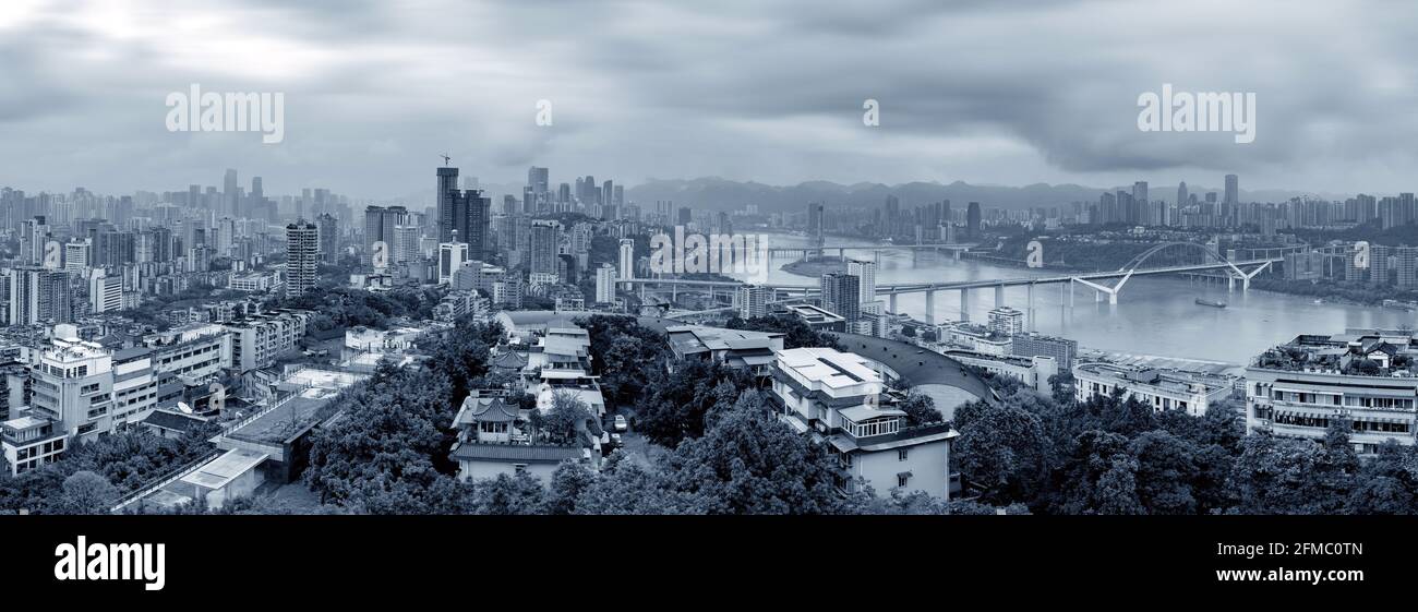 Chongqing city skyline, modern bridges and skyscrapers Stock Photo - Alamy