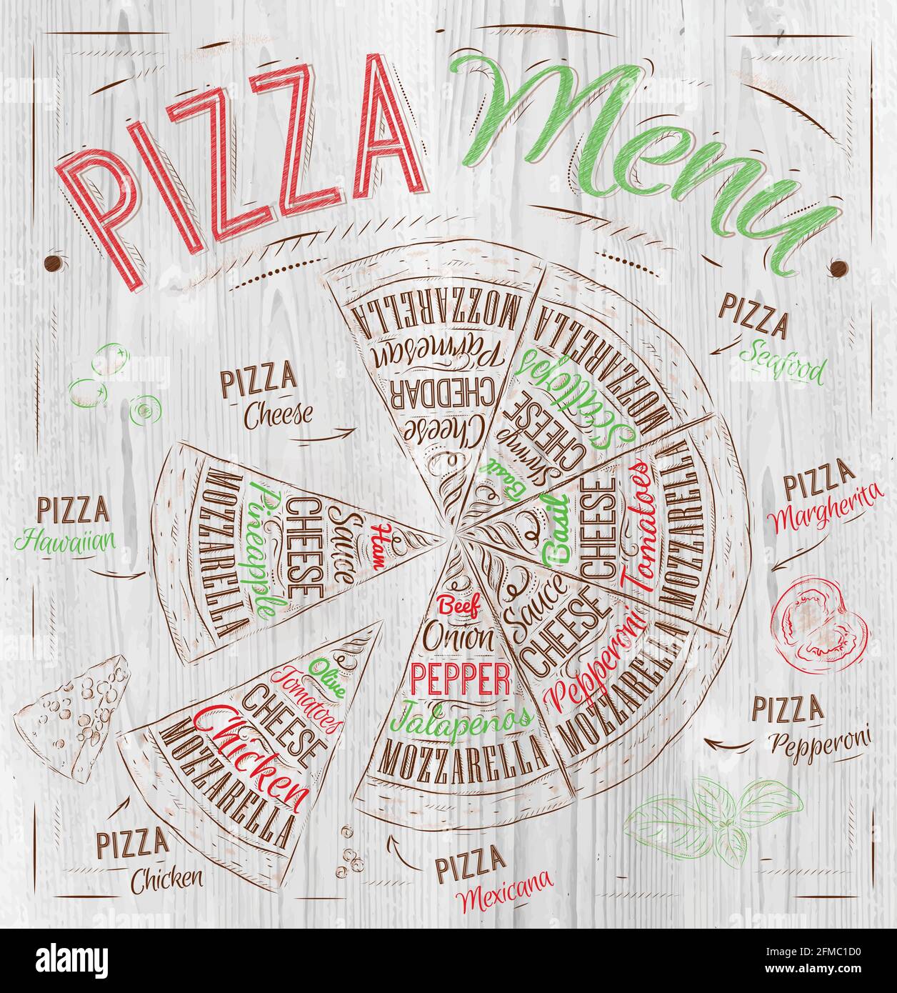 Olive green menu card Stock Vector Images - Alamy