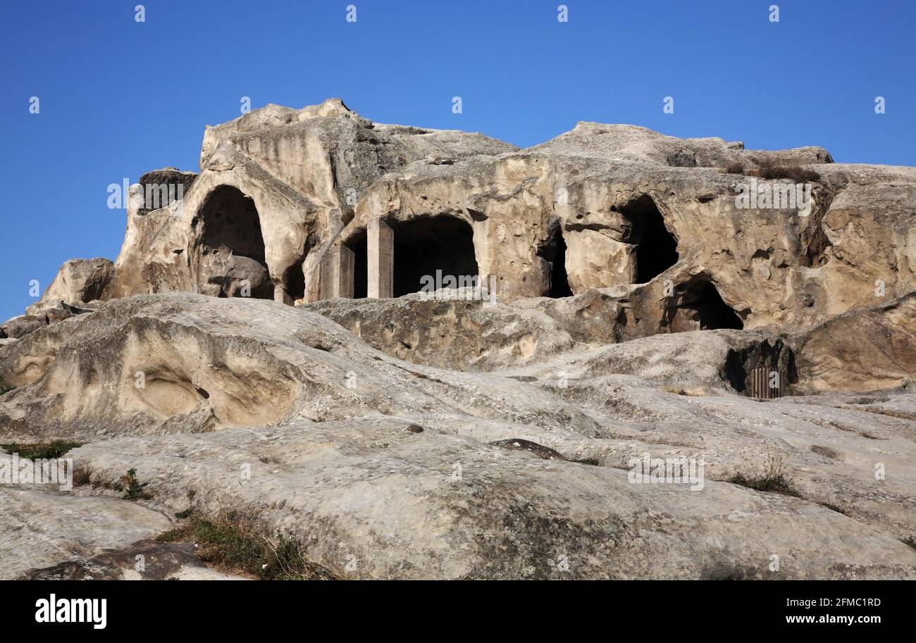 Uplistsikhe cave complex (Lord's fortress) near Gori. Shida Kartli ...