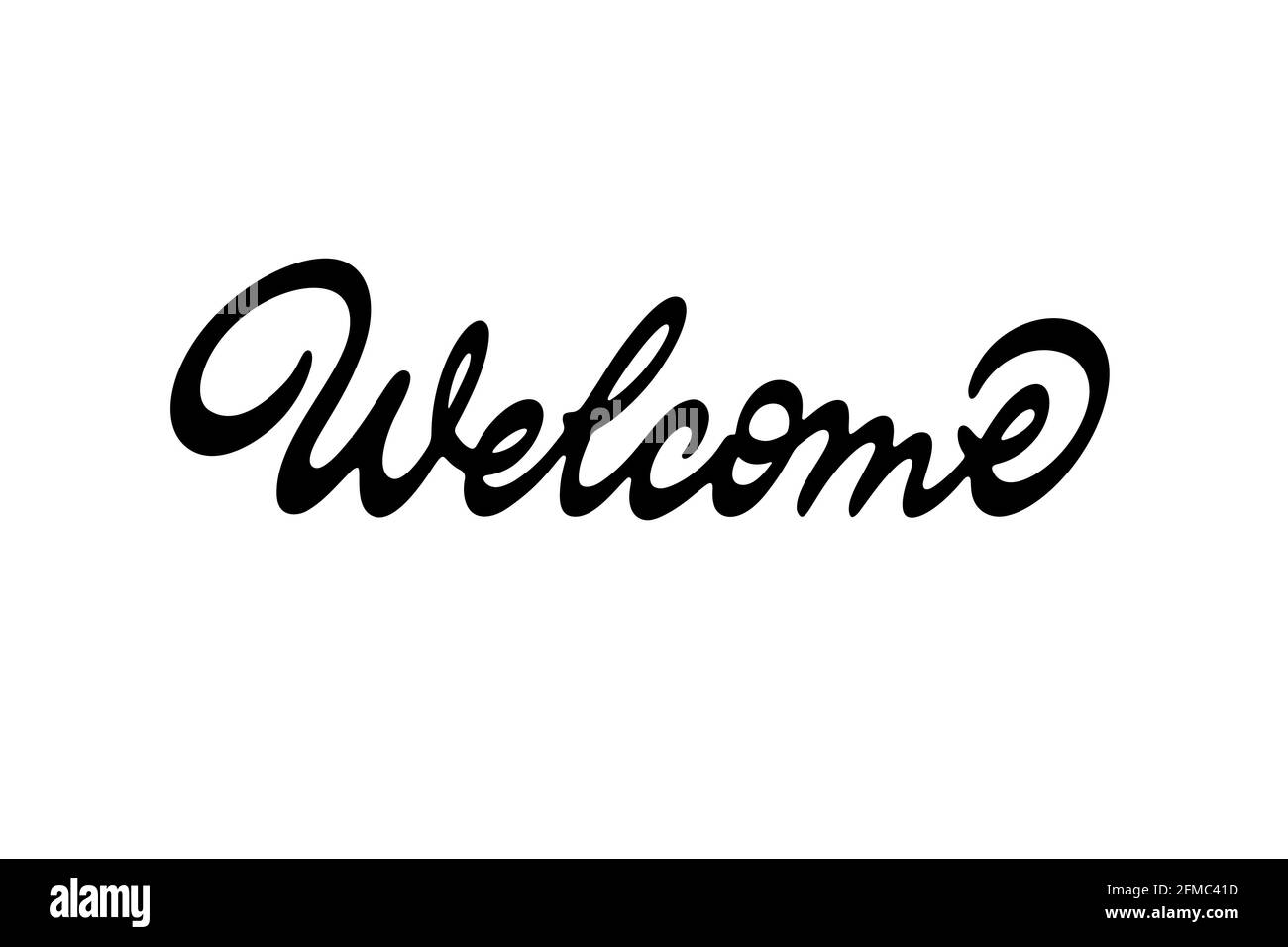 Welcome text lettering calligraphy hi-res stock photography and images ...