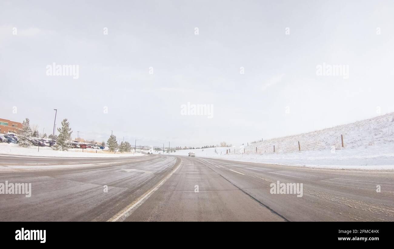 Driving on typical paved roads in suburban America Stock Photo - Alamy