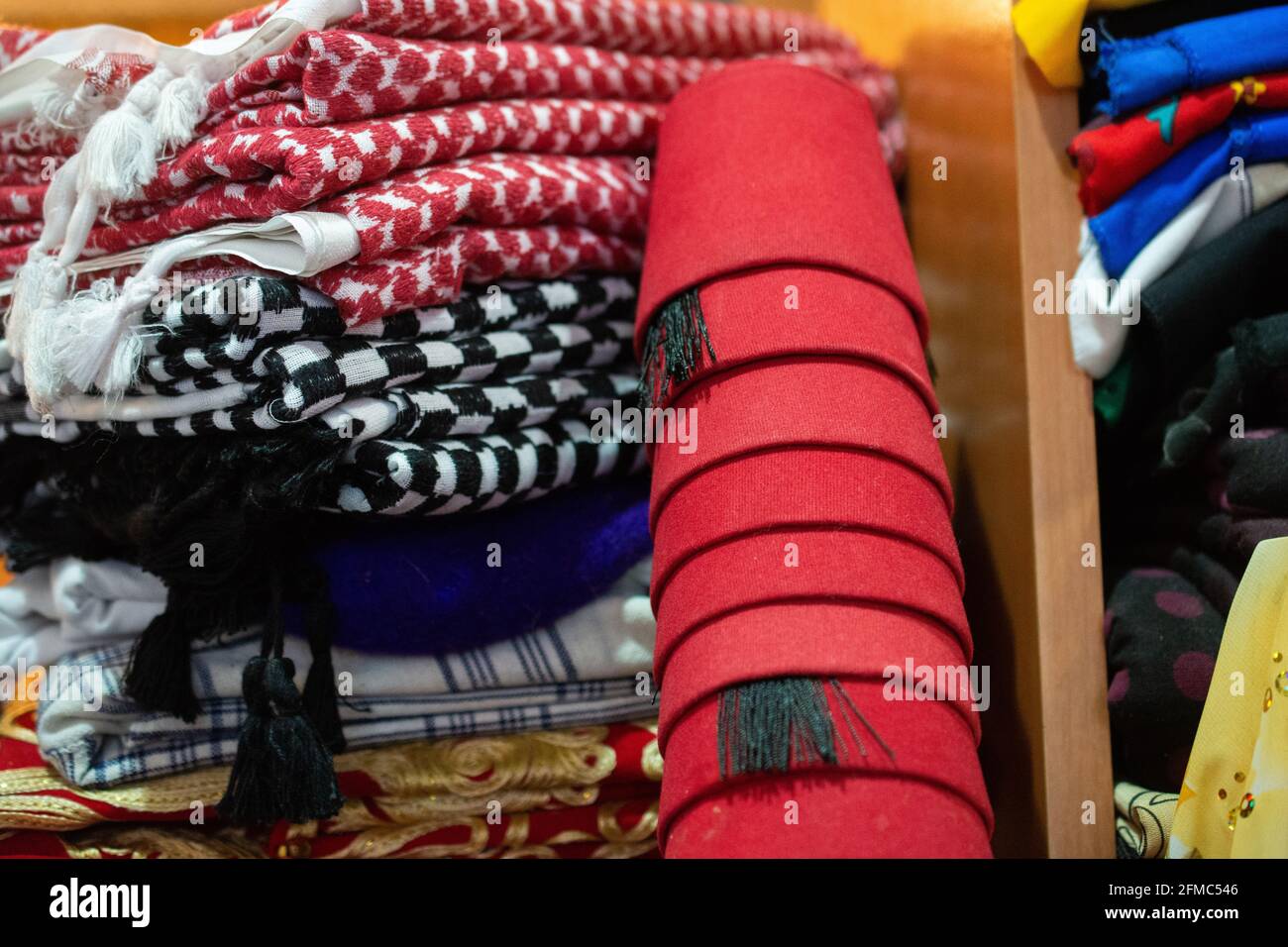 Turkish, Arabic headdress hat fez, fes or tarboosh with tassel Stock ...