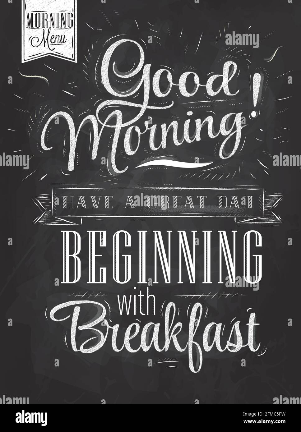 Retro good morning calligraphy design hi-res stock photography and ...