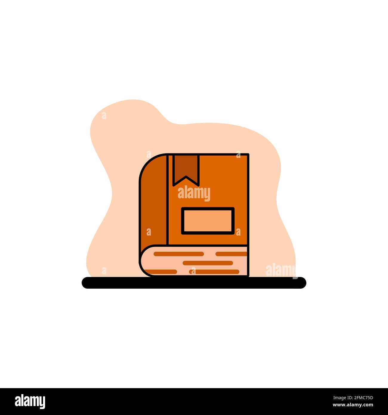 Book with bookmark logo hi-res stock photography and images - Alamy